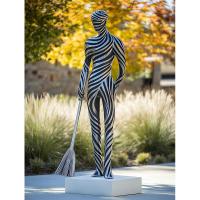 China Customizable Durable Stainless Steel Sculpture for Indoor & Outdoor Metal Statue Decor for sale