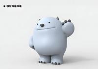 China Custom Silver Cartoon Bear Fiberglass Sculpture with Matte Silver Metallic Finish and Weather-Resistant Design for Commercial Plaza Decoration for sale