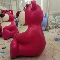 China Customizable Design Lightweight & Durable Weather-Resistant Resin Bear Sculpture Fiberglass Art Craft for sale
