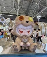 China Custom Fiberglass Sculpture with High-Quality Construction, Hand-Painted Finishes, and Plush Wrapping for Mall Exhibitions for sale