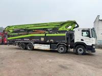 China 2021 Model Used Concrete Pump Truck Scania Chassis Zoomlion 63 Meter Concrete Pump for sale