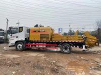 China 2019 Model Used Transported Mobile Concrete Pump Sany Chassis With YC4E6185 Engine for sale