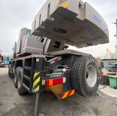 China Used SANY STC1500 150 Ton Truck Crane Heavy Duty Lifting 7-Section Boom Dual Engine 2021 Export for sale
