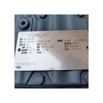 China R67 DRE90L4 Helical Inline Gearbox 1.5kW Parallel Shaft Gear Motor Foot Mounted Industrial for sale