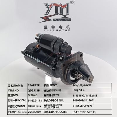 China New Starter Motor Qd2513b 24V 10t 4.0kw for Cat C4.4 T410862 3417601 for sale