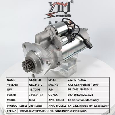China 24V 12T Starter Motor DZ100471 2873K414 0001350022 2674624 STN8310 for CAT C6.6 Perkins 1204F for sale