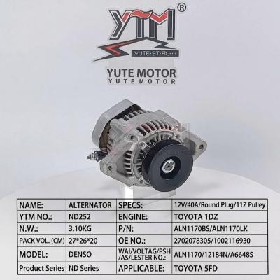 China ND252 12V 40A Alternator ALN1170BS ALN1170LK 2702078305 1002116930 12184N 12V 40A For Toyota 1DZ 5FD Forklift for sale
