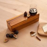 China 13in Single Solid Wine Bottle Box Gifts Wooden Wine Boxes with Hinged Lid for sale