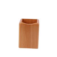 China Square shaped Beech wooden pen holder for sale