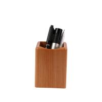 China Square shaped Beech wooden pen holder for sale