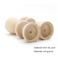 China Decoration Ash Wood Candle stick/ Natural Wood Candle Holder for sale