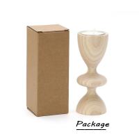 China Decoration Ash Wood Candle stick/ Natural Wood Candle Holder for sale