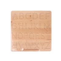 China Double-sided Letter Tracking Board,Wooden Alphabet Tracing Board from Montessori Learning Skills Toys,11.55 x 11.45 Inches for sale