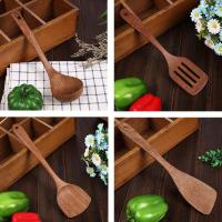 China Heat Resistant  Kitchen Utensils Cooking Wooden Wooden Spatula Non Scratch Rice Spoon for sale