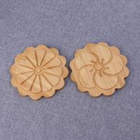 China Custom Engraved Bamboo Wooden Coaster Wedding Personalized Coaster Set for sale
