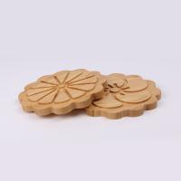China Custom Engraved Bamboo Wooden Coaster Wedding Personalized Coaster Set for sale