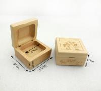 China Small jewelry natural unfinished plain hinged DIY blank wooden box for sale