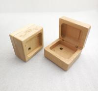 China Small Natural Wooden Jewelry Box Hinged DIY Blank for sale