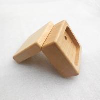 China Small jewelry natural unfinished plain hinged DIY blank wooden box for sale
