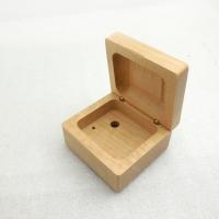 China Small jewelry natural unfinished plain hinged DIY blank wooden box for sale