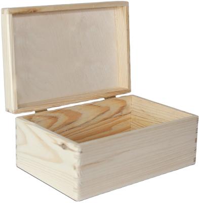 China White Decoration Large Wooden Box 20cm X 30cm Storage Keepsake Wood Box Plain for sale
