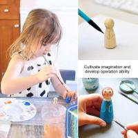 China Wooden Peg Doll Decorative Unfinished Wooden People Bodies Family Craft People Set 8pcs for sale