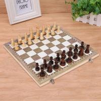 China 3 in 1 Chess Set Wooden International Chess Game Backgammon Checkers Chessboard Funny Board Game Puzzle Toys Gift with Portable for sale