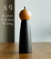 China 13cm 22cm Pepper Mill Grinder Adjustable Wooden Pepper Grinder for sale