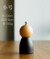 China 13cm 22cm Pepper Mill Grinder Adjustable Wooden Pepper Grinder for sale