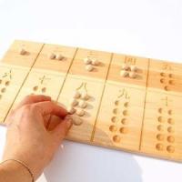 China Chinese 1-10 Numbers Montessori Toy Customized Number Tracing Board School Toy for sale