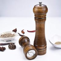 China 12in 8in Modern Wood Pepper Mill Sustainable Wooden Salt Shaker And Pepper Grinder for sale