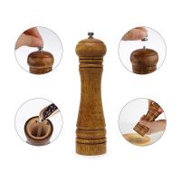 China 12in 8in Modern Wood Pepper Mill Sustainable Wooden Salt Shaker And Pepper Grinder for sale