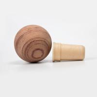 China Handmade Wine Bottle Stopper - Hand Turned Wood with Ball Head - Cork Stopper for sale