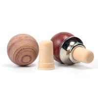 China Handmade Wine Bottle Stopper - Hand Turned Wood with Ball Head - Cork Stopper for sale