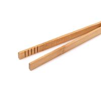 China Cooking Wooden Tongs Bamboo Toast Tongs For Cheese Bacon Muffin Fruits Bread for sale