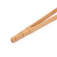 China Cooking Wooden Tongs Bamboo Toast Tongs For Cheese Bacon Muffin Fruits Bread for sale