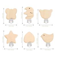 China 1.8in To 2.2in Animal Shaped Grip Teether Wood Durable Baby Teething Toys For Soothing for sale
