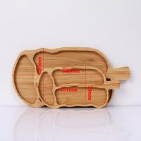 China Handpainted Irregular Wooden Platters And Trays Leaves Shaped Bamboo Platters for sale