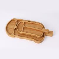 China Handpainted Irregular Wooden Platters And Trays Leaves Shaped Bamboo Platters for sale