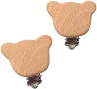 China 1.8in To 2.2in Animal Shaped Grip Teether Wood Durable Baby Teething Toys For Soothing for sale