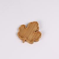 China Leaf Shaped Customized Wooden Serving Tray Fruit Snack Bamboo Coaster for sale