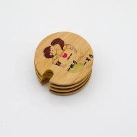 China Natural Color Decorative Bamboo Lids  Wooden Mug Cover Glass Jar Drink Cup Lid for sale