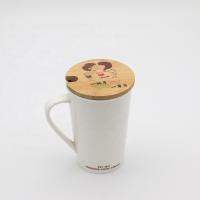 China Natural Color Decorative Bamboo Lids  Wooden Mug Cover Glass Jar Drink Cup Lid for sale