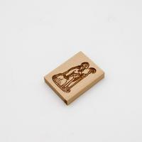 China 6cm Customize Shape Wooden Baking Tools Cookies Wood Roller With Wood Handle for sale