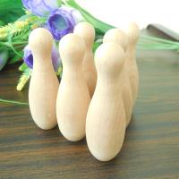 China Customer Logo Wooden Balance Toy Kid Parent  Wood Bowling Ball for sale