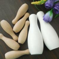 China Unfinished DIY Craftwooden Bowling Toy Children Adults Vintage Wooden Bowling Game for sale
