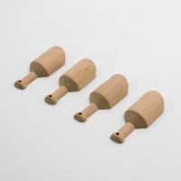 China Wooden Bath Salt Scoop Unpainted Wooden Scoop Spoon Use For Tea Cereals Coffee for sale