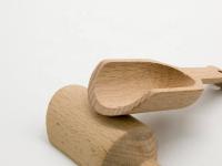 China Wooden Bath Salt Scoop Unpainted Wooden Scoop Spoon Use For Tea Cereals Coffee for sale