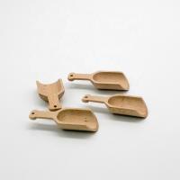 China Wooden Bath Salt Scoop Unpainted Wooden Scoop Spoon Use For Tea Cereals Coffee for sale