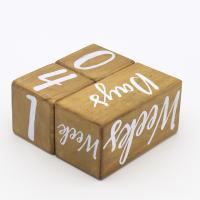 China 64mm Polished Wooden Milestone Blocks Wooden Calendar Block for sale
